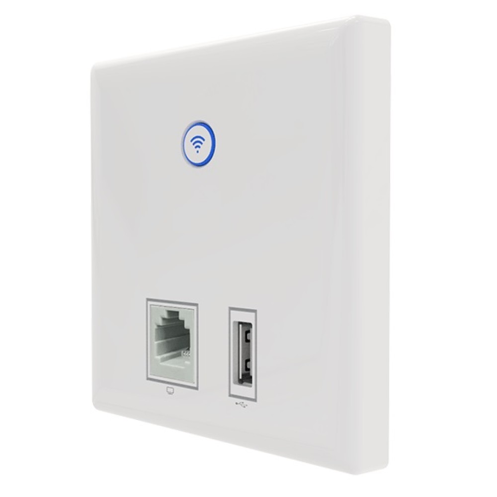 Antiference WAP U 300 Mbps PoE In Wall Access Point (1 x RJ45 1 x USB) CF-E536N